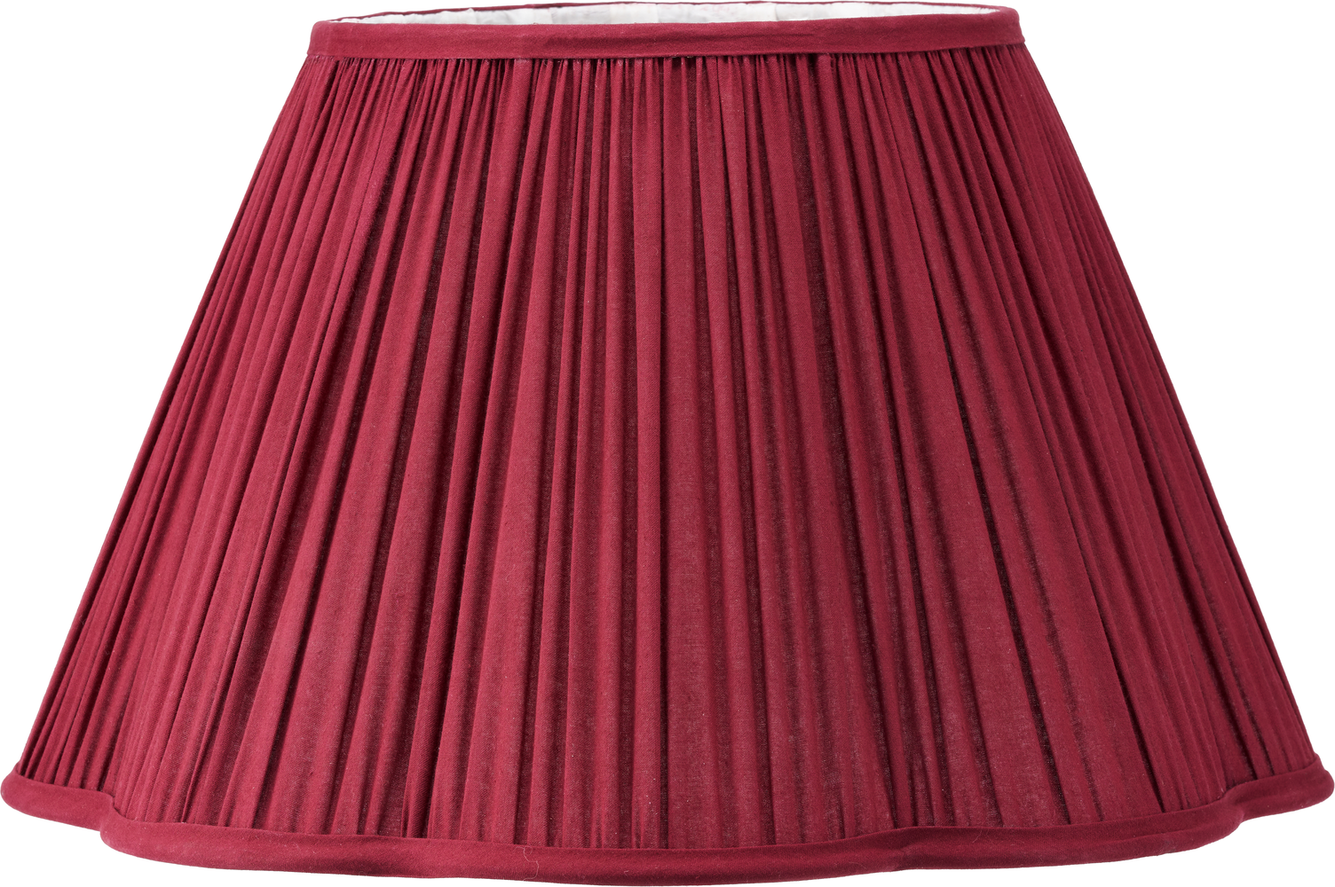 Malia 45cm Mulberry Red Mushroom Pleat Scalloped Tapered Lamp Shade ...