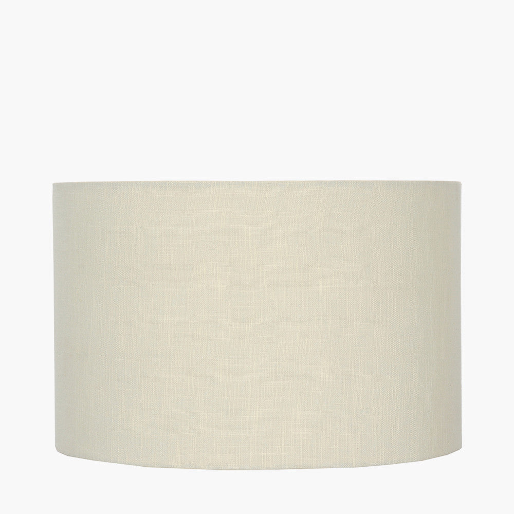 Lino 50cm Cream Self Lined Linen Cylinder Lampshade – Furniture Edit
