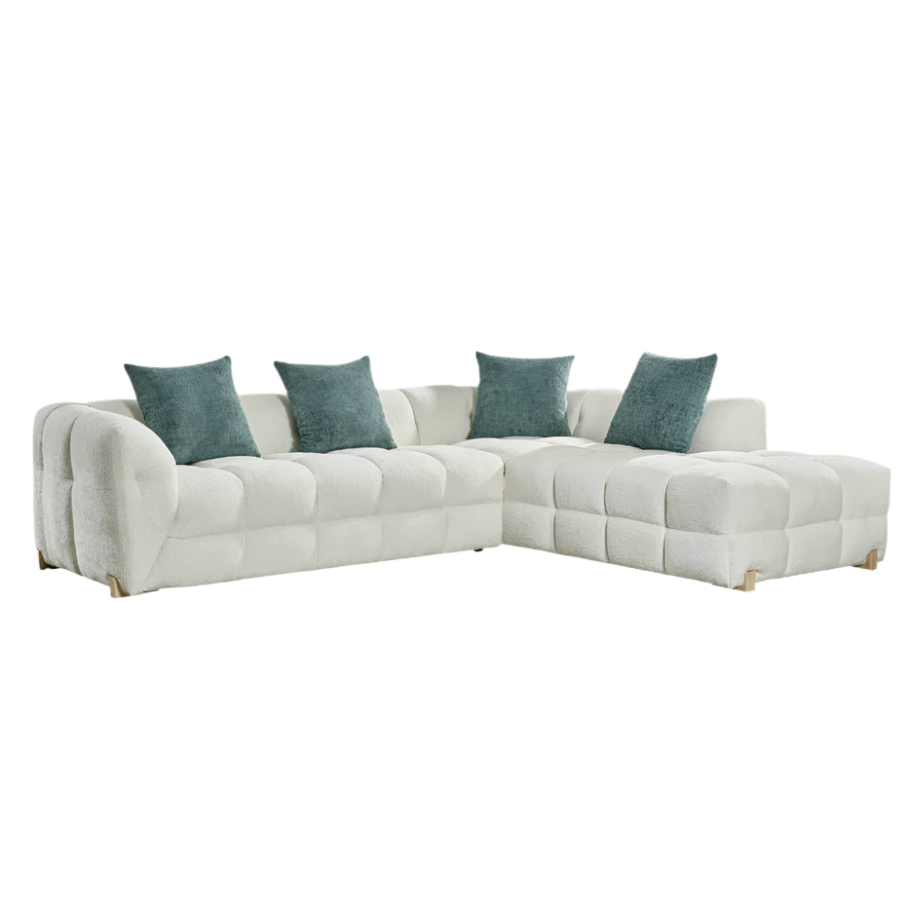 Genoa Sofa Beige Right Hand Corner – Furniture Edit