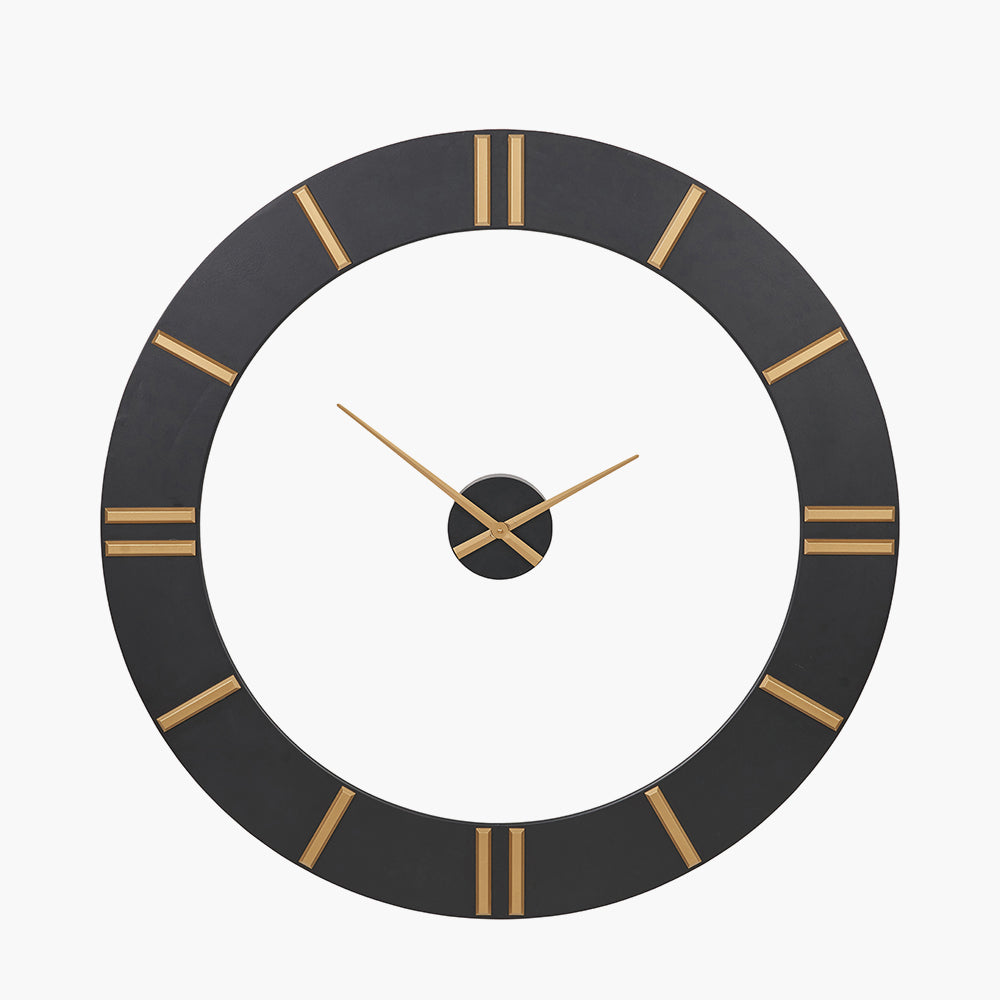 Black and Gold 2 Piece Open Wall Clock – Furniture Edit