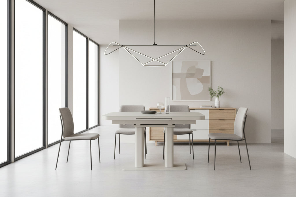Freya Extending Dining Table Cashmere – Furniture Edit