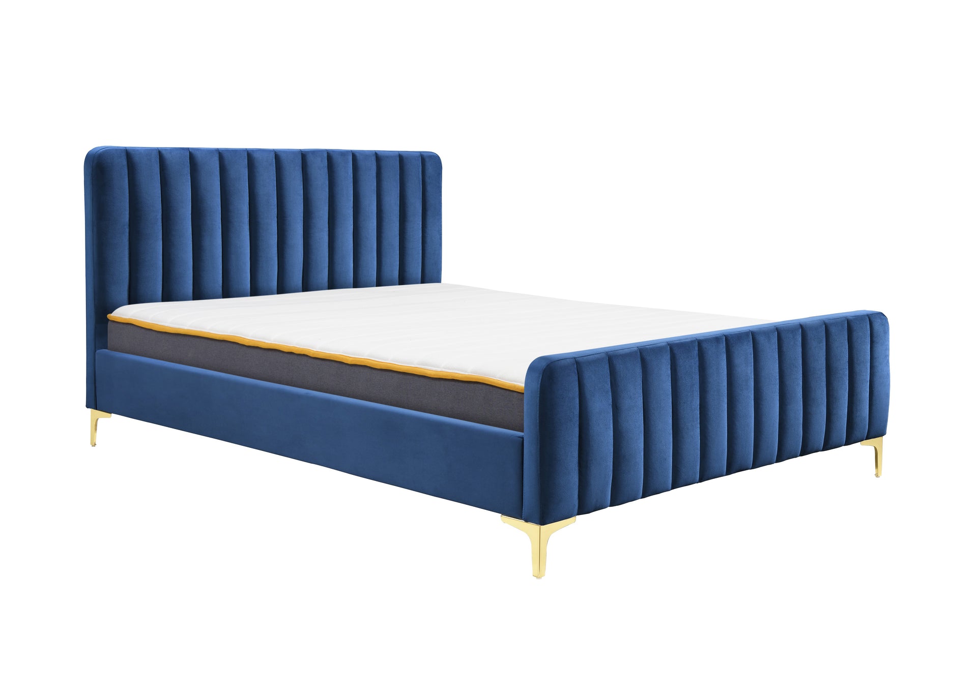 Double Unbranded Bed Midnight Blue – Furniture Edit